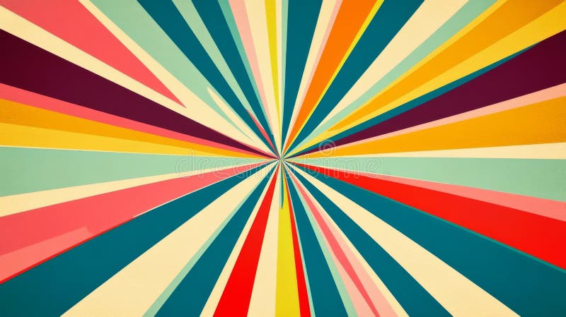 Multicolored Background with Line Art Illustration of a Star Explosion ...