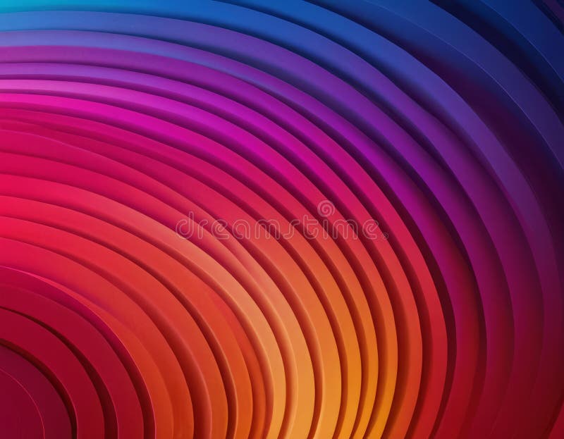 Abstract Gradient Rainbow Colors Background of Curved Lines Stock ...