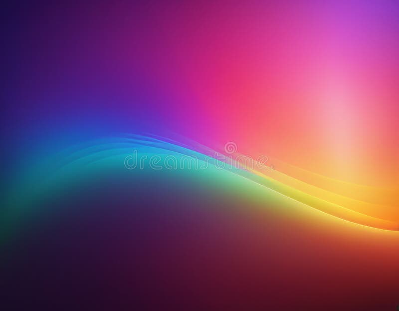 Abstract Gradient Rainbow Colors Background of Curved Lines Stock ...