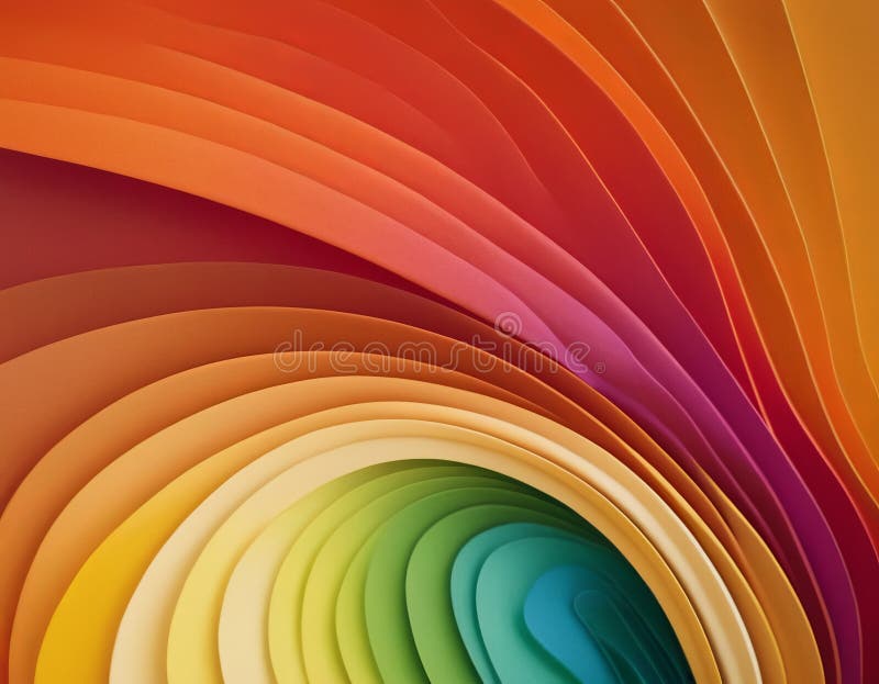 Abstract Gradient Rainbow Colors Background of Curved Lines Stock ...