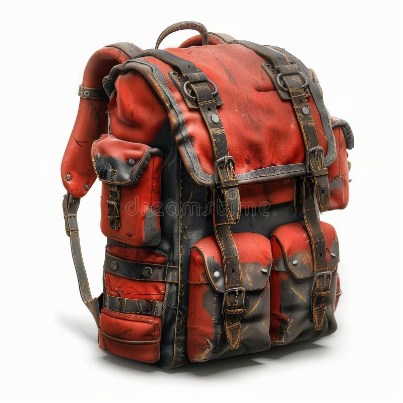 Multicolored Backpack with Multiple Compartments Stock Image - Image of ...