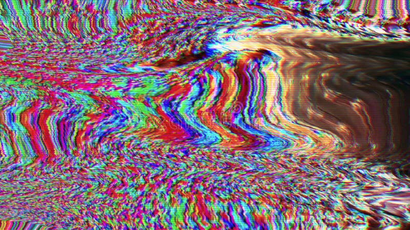 Multicolored Bad Trip Effect Flare Glittering Background. Loopable ...