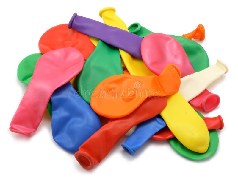 Multicolored Balloons Isolated Stock Photo - Image of flat, bunch: 3062546