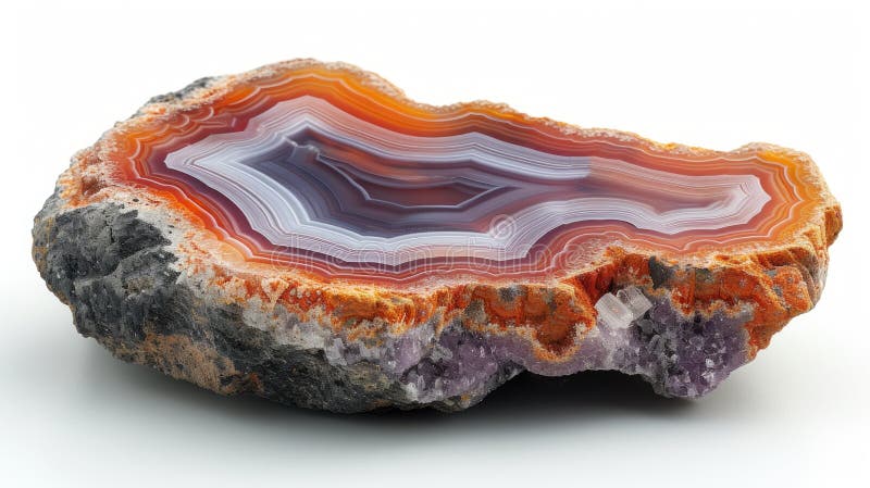 Multicolored Banded Agate Slice Stock Illustration - Illustration of ...