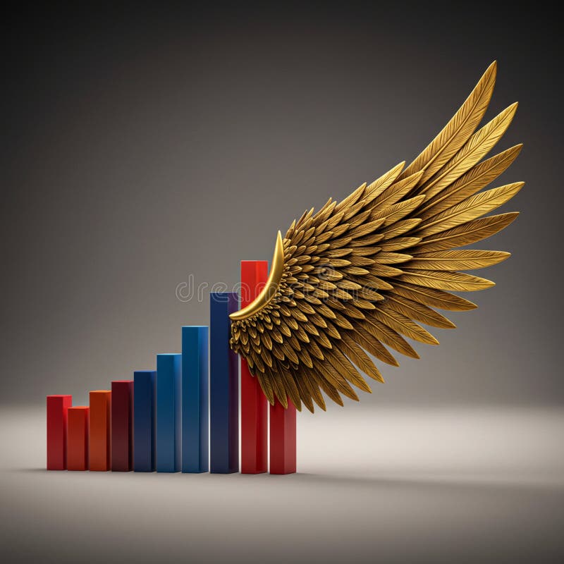 Multicolored Bar Graph with Vertical Columns in Red and Blue, Arranged ...