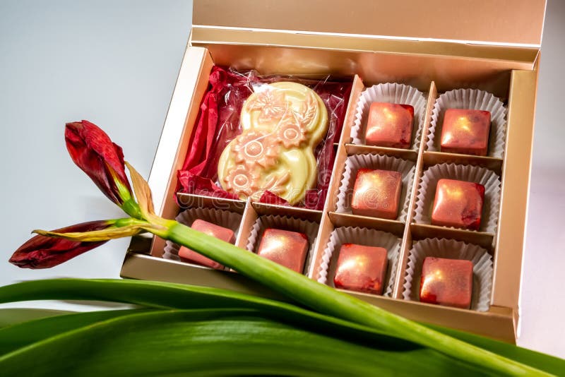 Multicolored Beautifully Decorated Handmade Candies with Fillings Stock ...