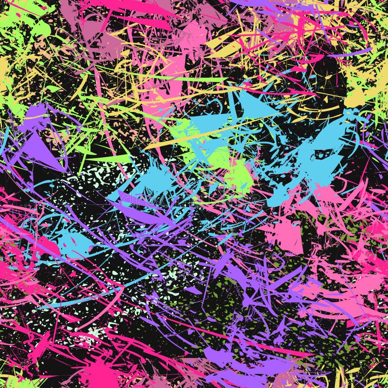 Multicolored and Black Background. Seamless Pattern Stock Illustration ...