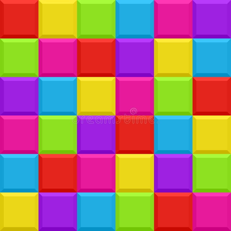 Multicolored Blocks Seamless Background Pattern Stock Vector ...