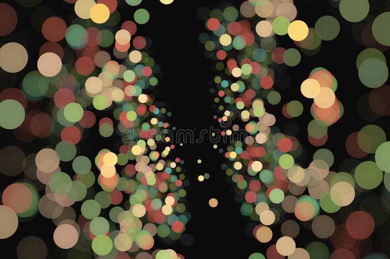Multicolored Blurred Pattern of Small Round Spots on a Black Background ...