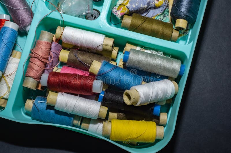 Multicolored Bobbin Thread. Polypropylene Multifilament Yarns. Set of ...