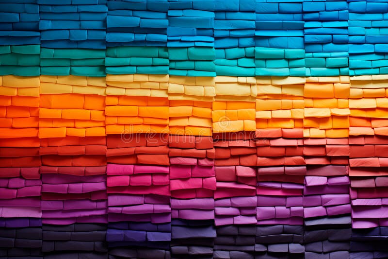 Multicolored Brick Wall Texture. Graphic Resource for Wallpaper Stock ...