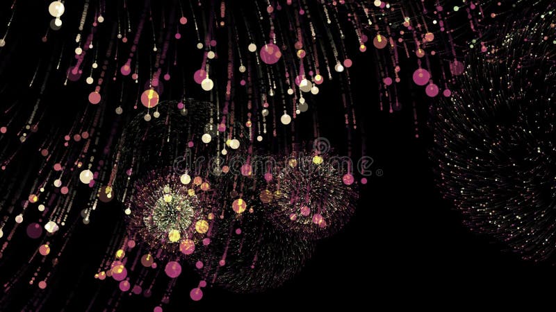 Multicolored Bright Neon Patterns from Particles Exploding on Black ...