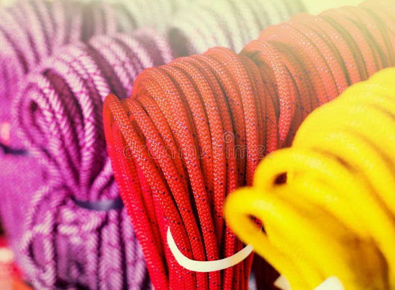 Climbing Ropes for Climbing Stock Photo - Image of lace, entanglement ...