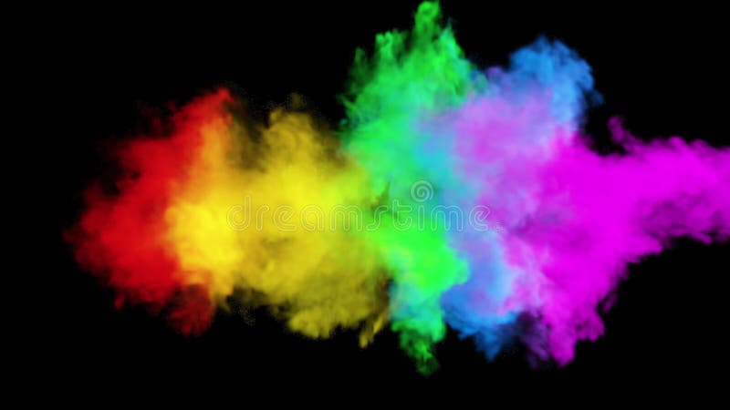 Multicolored Colorful Rainbow Smoke. an Explosion of Liquid Multi ...