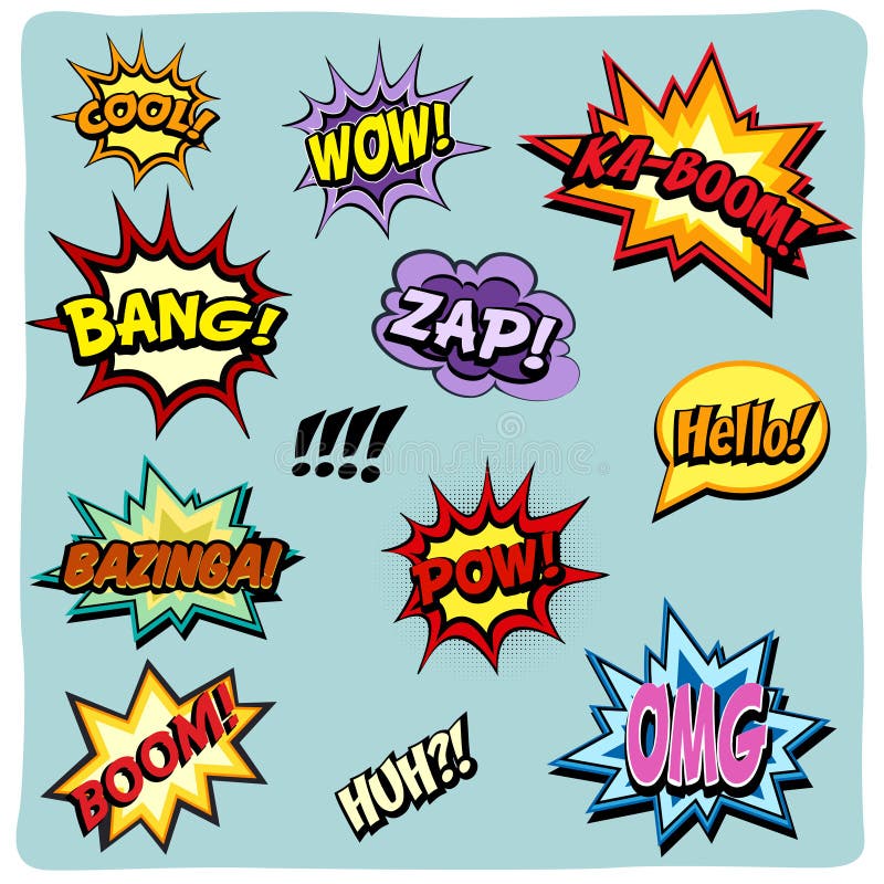 Comic Sound Effects Collection Stock Vector - Illustration of sound ...