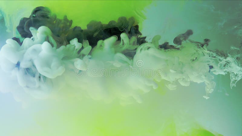 Multicolored Composition from Ink Streams. Black and White Streams of ...