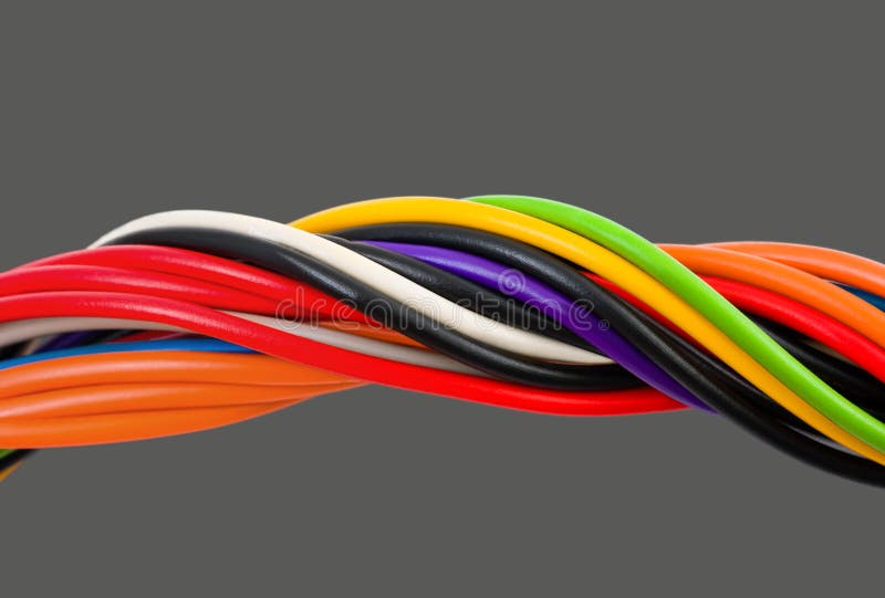 Multicolored Computer Cable Stock Photo - Image of multicore, cord: 6119130