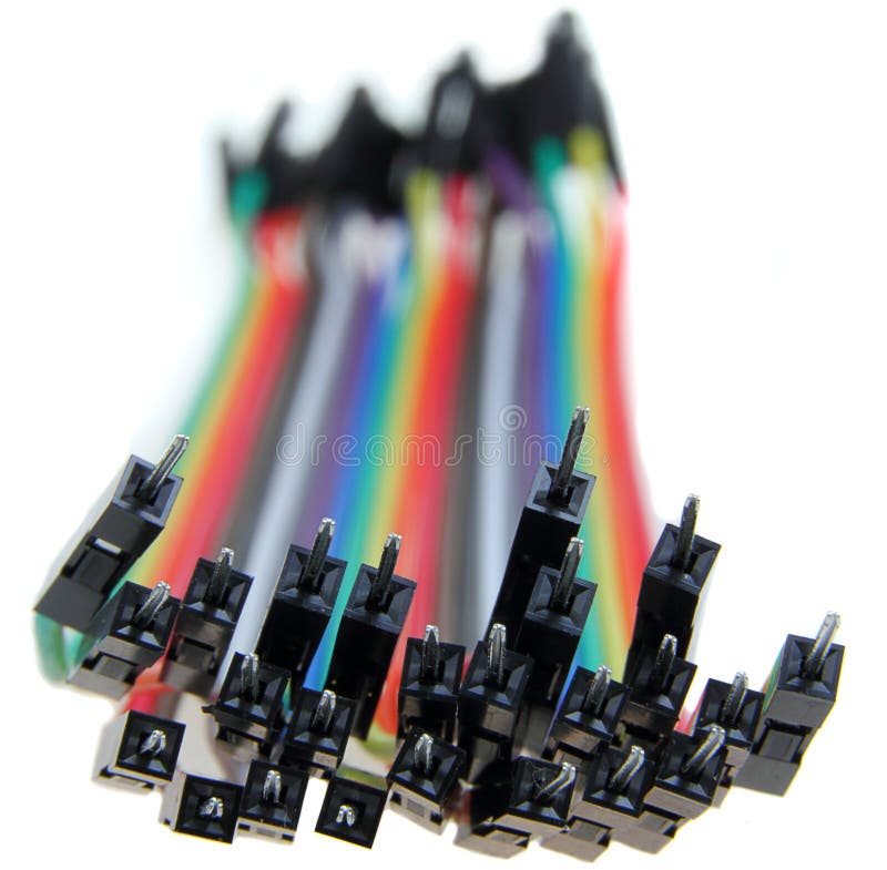 Multicolored Computer Cable Stock Image - Image of electrical ...