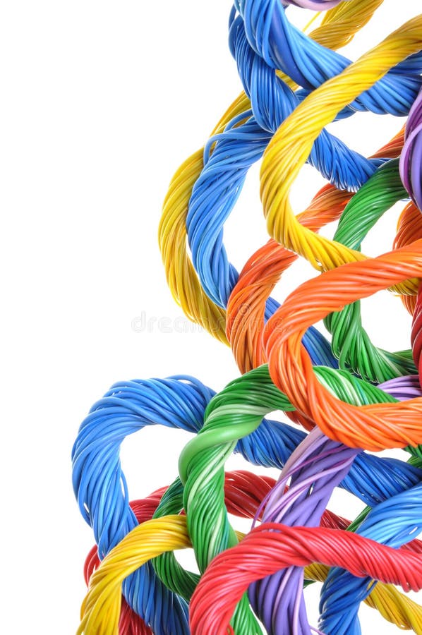 Colorful bundles of wires stock image. Image of digital - 30700385