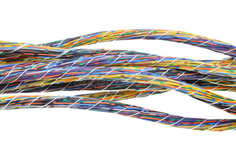 Blue Cable Bundles in Computer Global Network Stock Photo - Image of ...