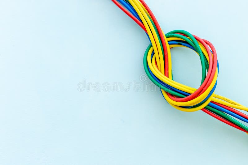 Multicolored Computer Cables and Internet Wires Stock Photo - Image of ...