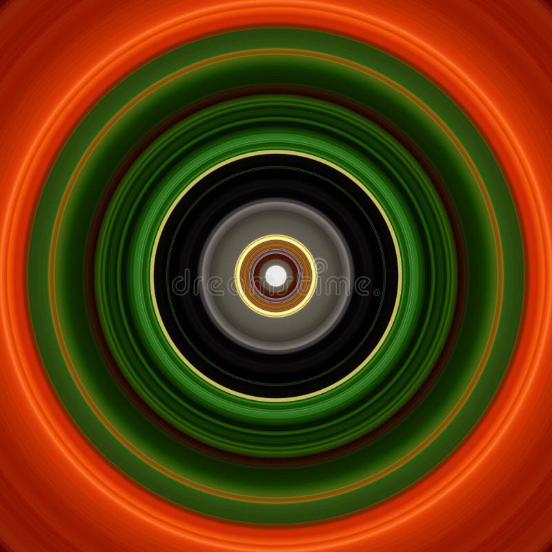 Multicolored Concentric Rings. Modern Circle Design. Red, Green, Grey ...