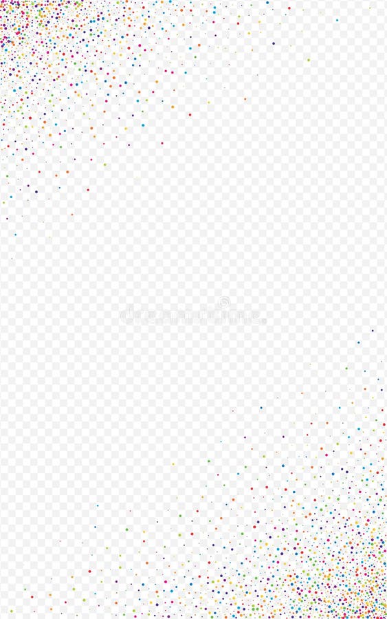 Multicolored Confetti Effect Transparent Stock Vector - Illustration of ...