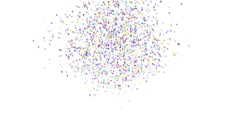 Multicolored Confetti Exploding on a White Background with Copy Space ...