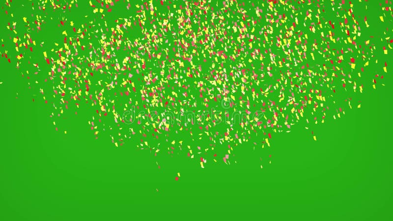 Multicolored Confetti Explosion on Green Screen. Holiday or Party ...