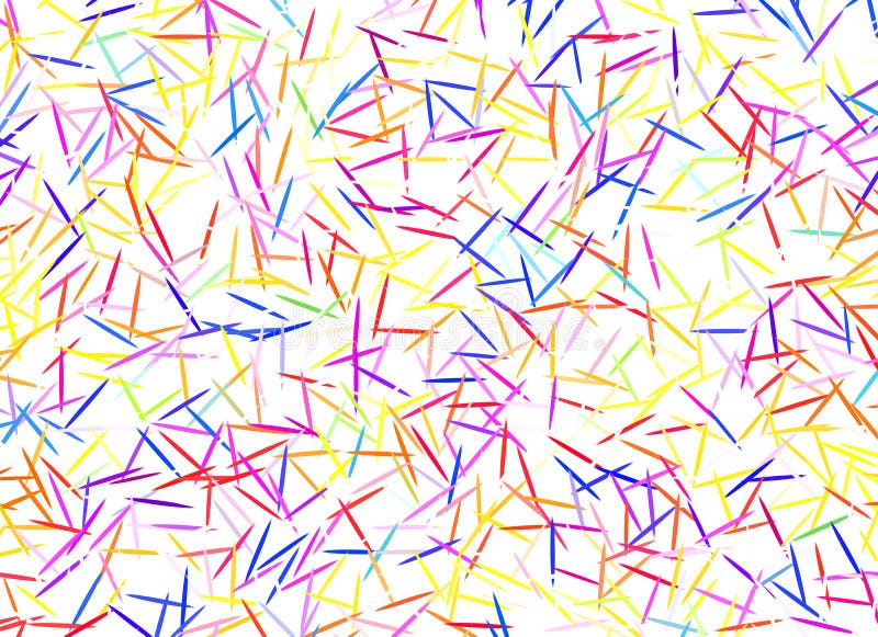 Multicolored Confetti Lines in Chaotic Arrangement Stock Illustration ...