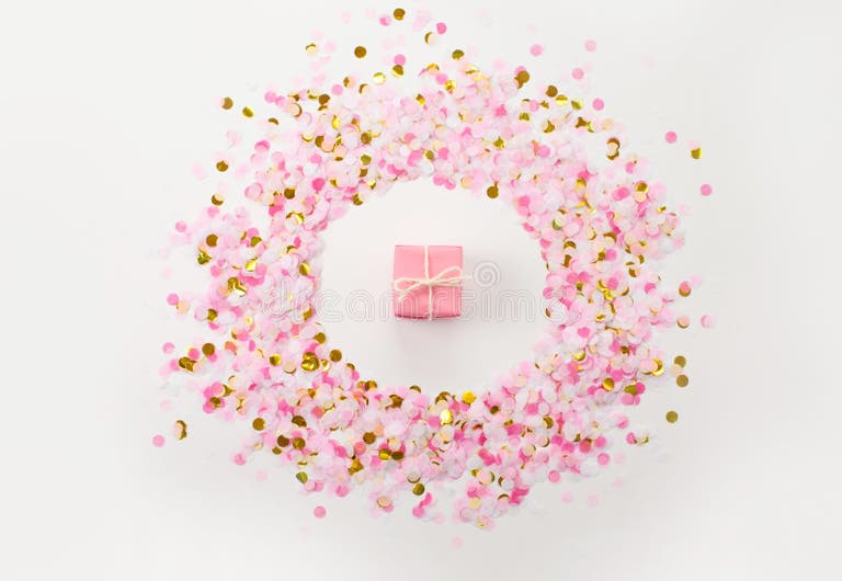 Multicolored Confetti on a White Background View of Superoo Stock Image ...