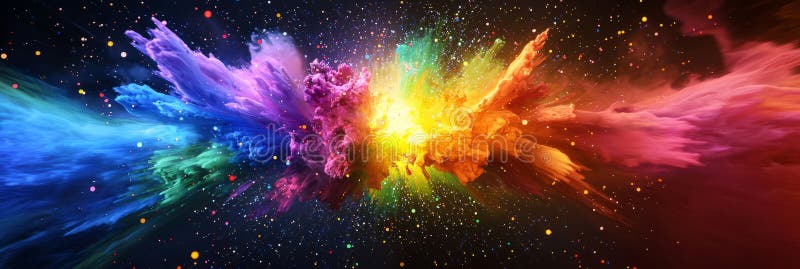 Multicolored Cosmic Explosion with Rainbow Shockwaves and Glowing ...