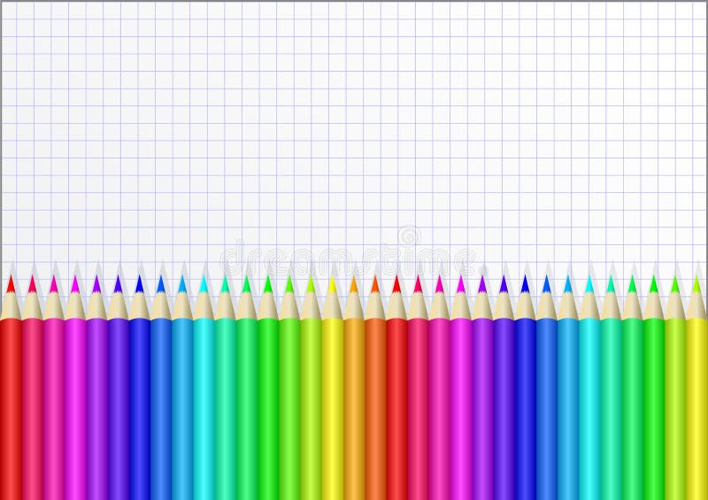 Multicolored crayons stock vector. Illustration of checkered - 212017372