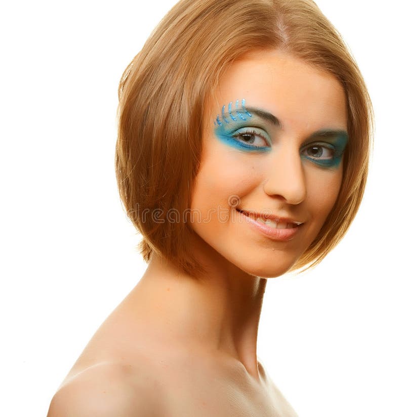 Portrait of Woman with Artistic Make-up. Luxury Image Stock Image ...