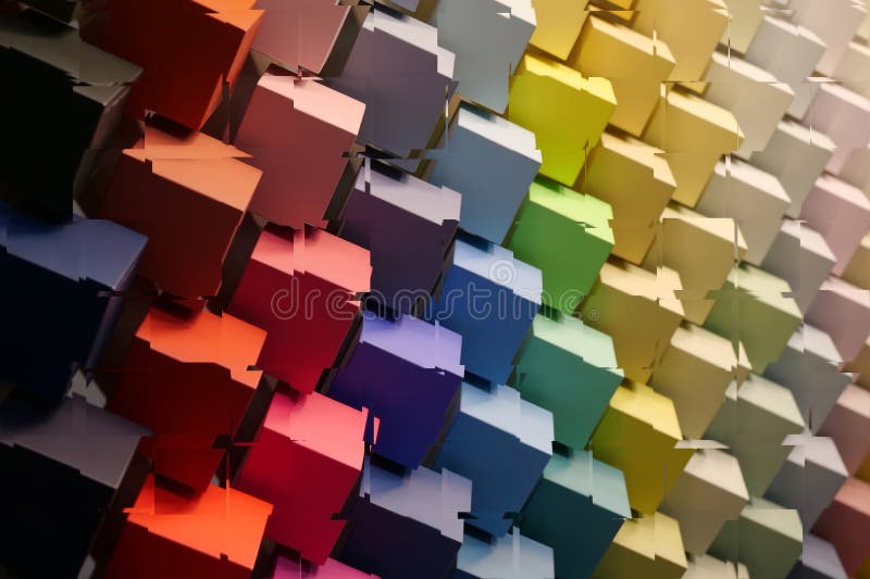 Multicolored Cubes. Palette of Colors and Shades, Range of Colours ...