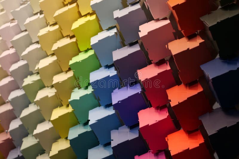 Multicolored Cubes. Palette of Colors and Shades, Range of Colours ...