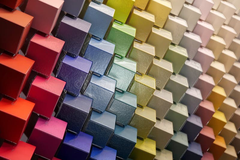 Multicolored Cubes. Palette of Colors and Shades, Range of Colours ...