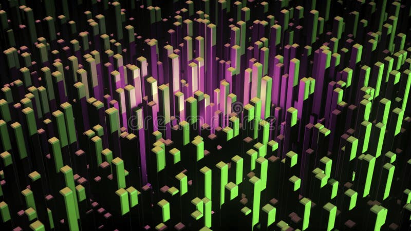 Multicolored 3d Abstraction of Moving Geometric Shapes. Animation ...