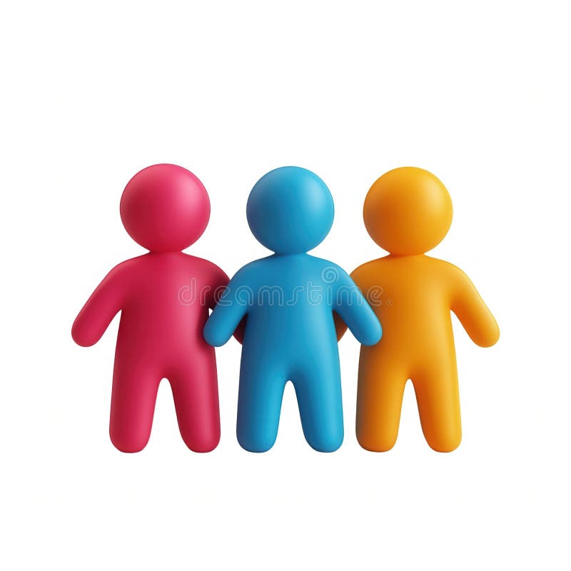 Multicolored 3d User Icons Clustering Together Logo, Teamwork ...