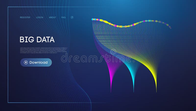 Multicolored Data Wave Visualization for Big Data and Technology ...