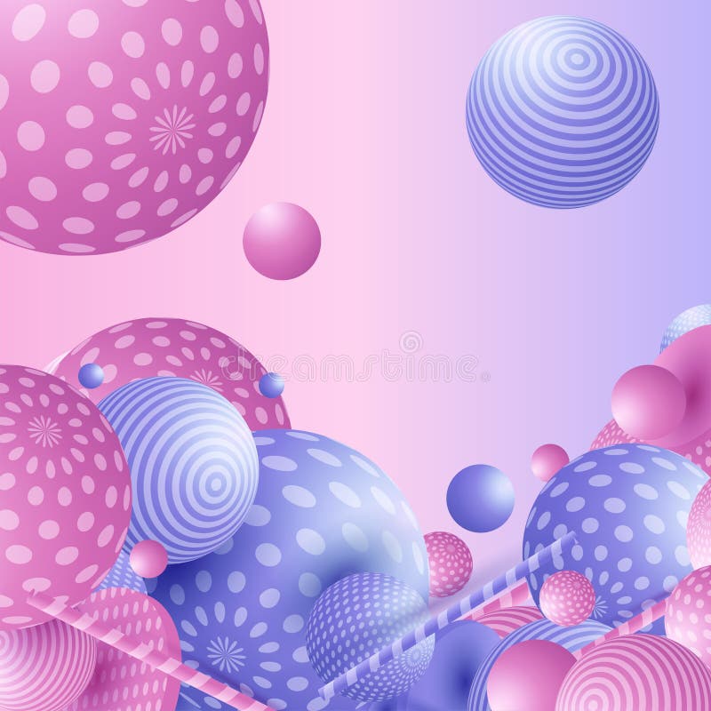 Multicolored Decorative Balls. Abstract Vector Illustration Stock ...