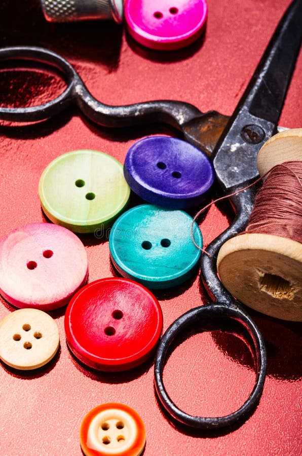 Multicolored Decorative Buttons Stock Image - Image of instrument ...