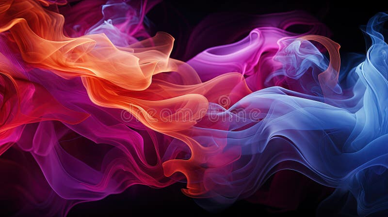 Multicolored Dense Liquid Smoky Abstract Background Generative AI Stock ...