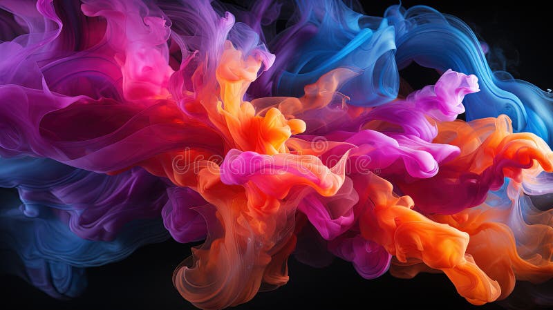 Multicolored Dense Liquid Smoky Abstract Background Generative AI Image ...