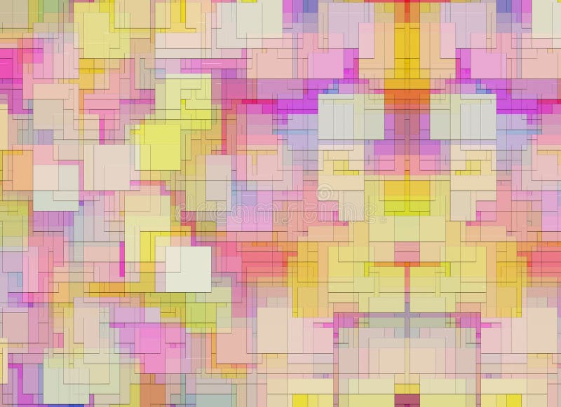 Multicolored Different Square Shapes in Chaotic Arrangement Stock ...