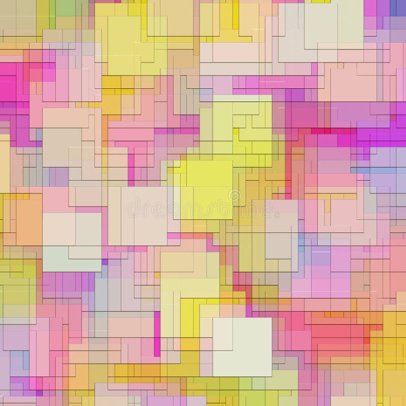 Multicolored Different Square Shapes Stock Illustration - Illustration ...