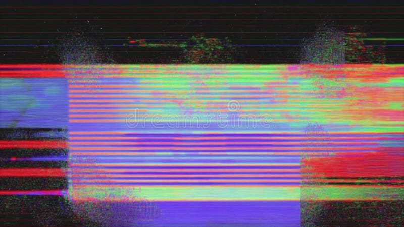 Multicolored Digital Glitch, Screen Noise, Effect with Retro ...