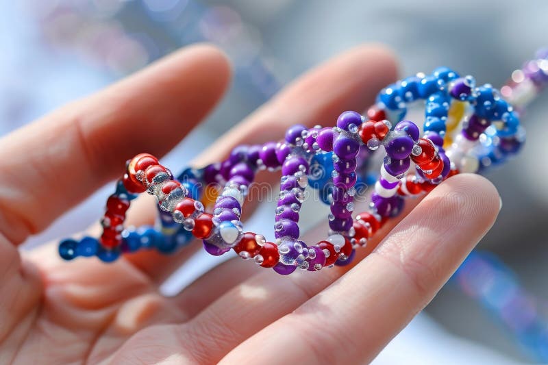 Multicolored DNA Model in Hands, Representing the Spectrum of Human ...