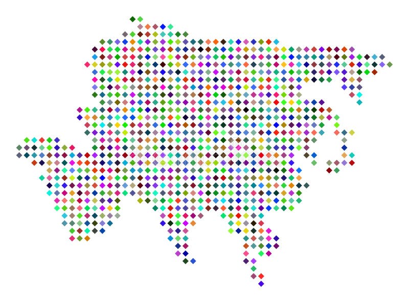 Dotted Map of Asia. Vector Eps 10 Stock Illustration - Illustration of ...