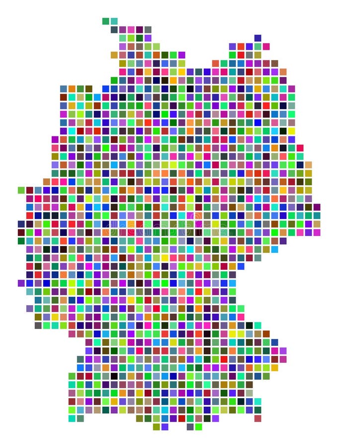 Multi Colored Dot Germany Map Stock Vector - Illustration of pixel ...